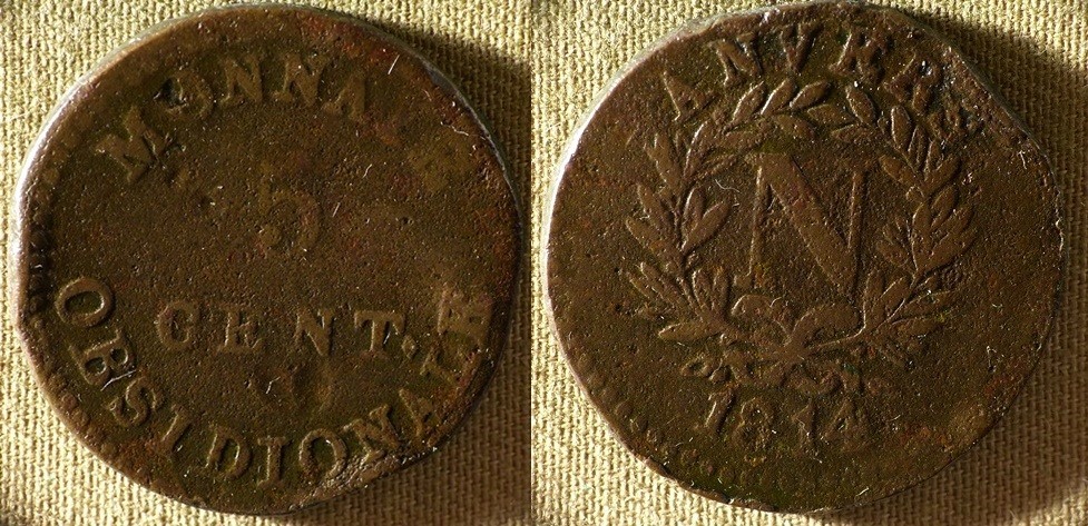 Monnaie French State : Antwerp 1814,5 Ct TTB, F-VF Bronze, Gadoury:129a ...