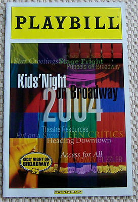 PLAYBILL, KIDS NIGHT ON BROADWAY 2004. | eBay