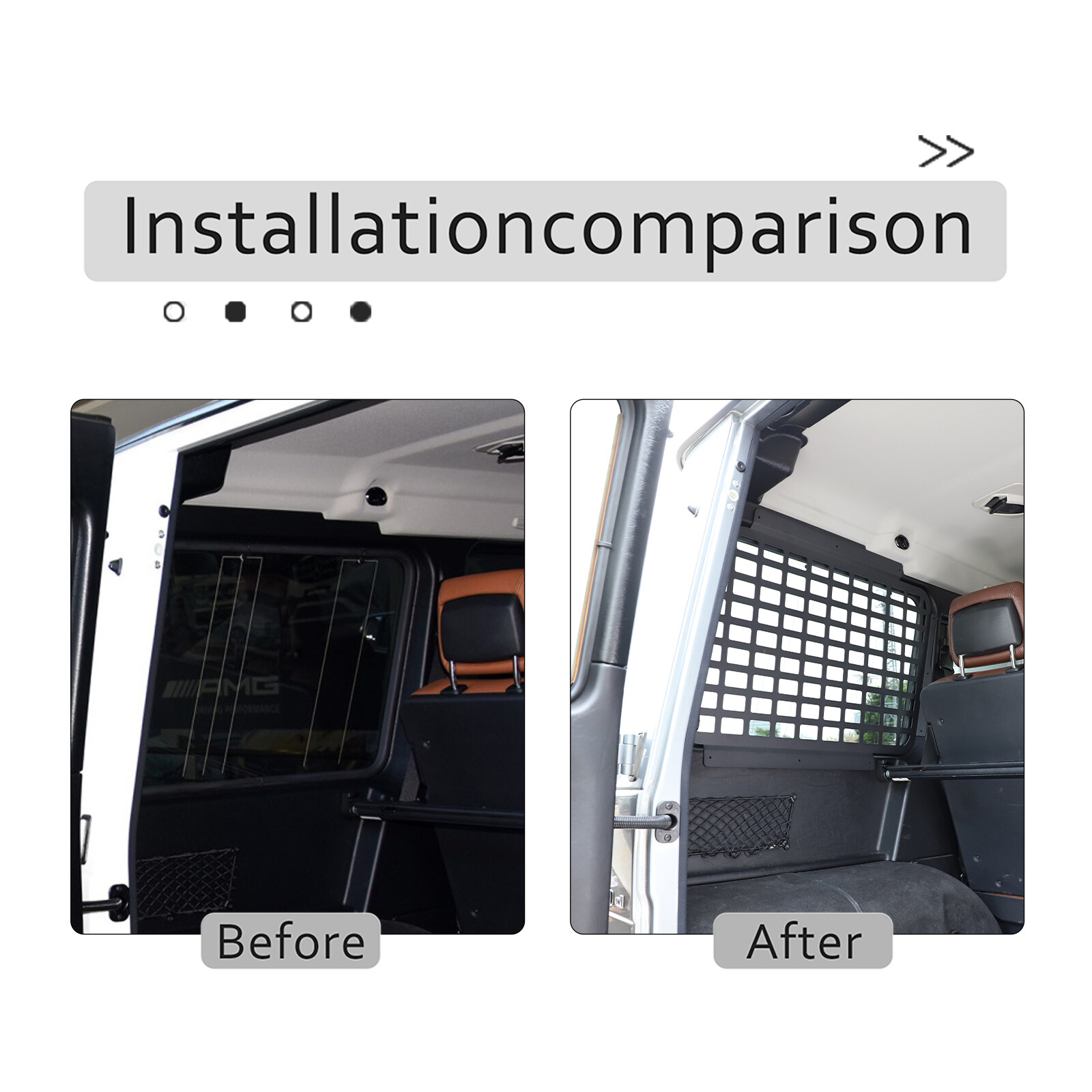 L+R Rear Window Molle Panel Modular Storage Carrier For Benz G-Class ...