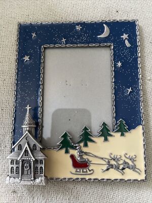 3D Stand Up Metal & Glass Christmas Picture Frame | eBay