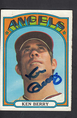 Ken Berry 1972 Topps #379 Angels Hand Signed Baseball Card | eBay