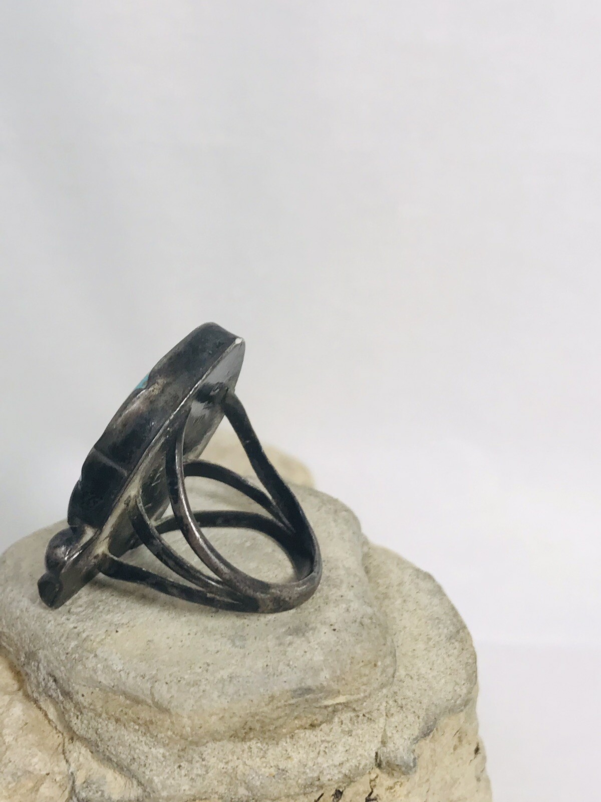 Vintage L PLATERO Handmade Navajo Sterling Silver Tur… - Gem