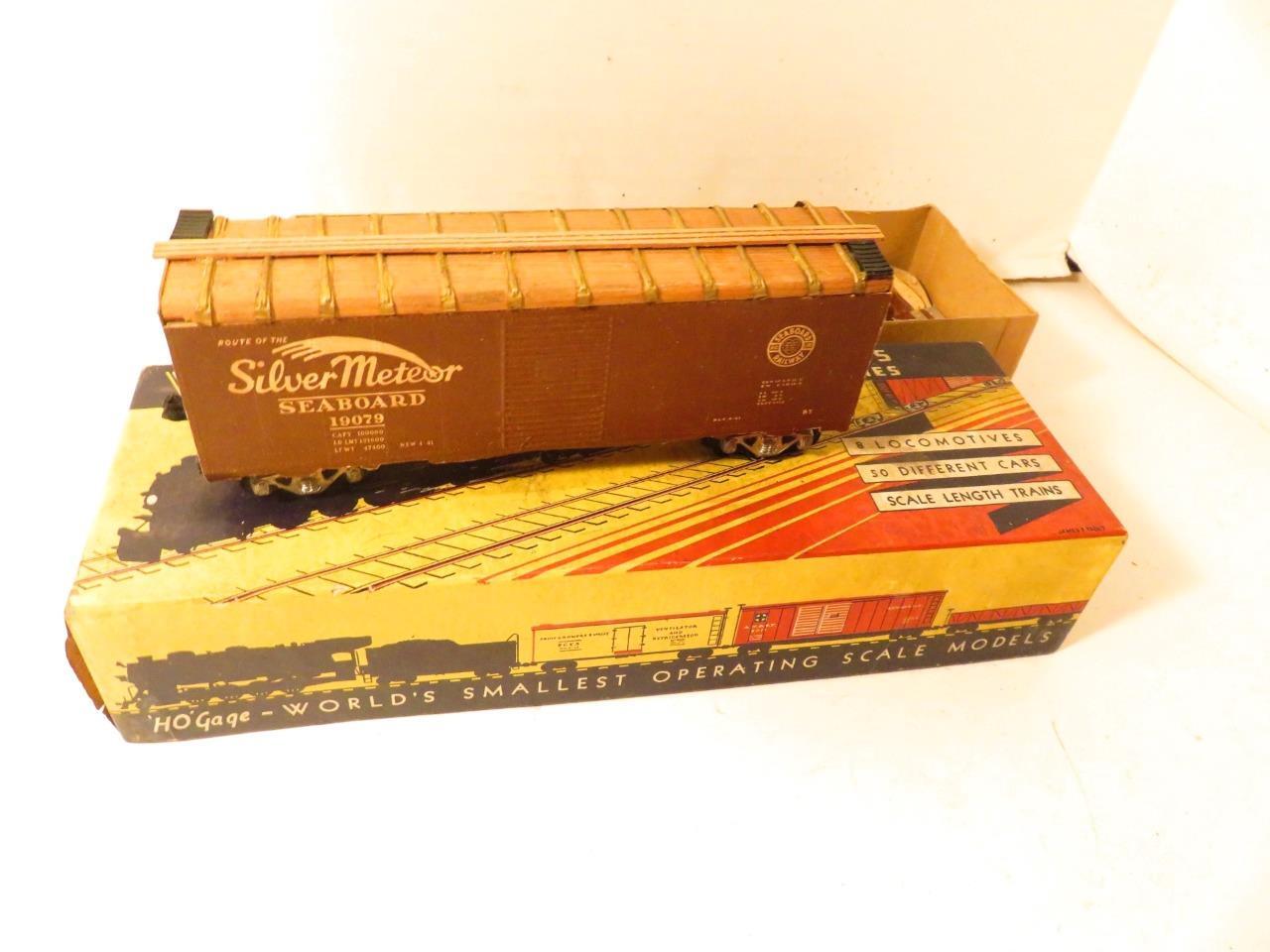 HO TRAINS VINTAGE VARNEY SILVER METEOR BOXCAR KIT- BUILT - BOXED- FAIR ...