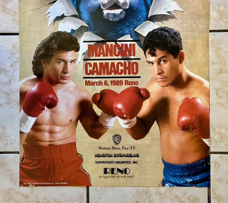 Boxing Poster Hector "Macho" Camacho vs. Ray “Bom Bom” Mancini 1989 | eBay