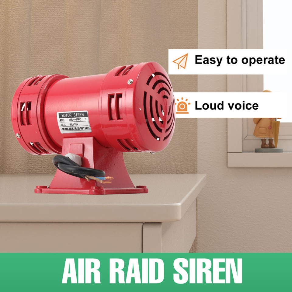 MS-490 400W Industrial Electric Motor Siren 120dB Loud Air Raid Siren ...
