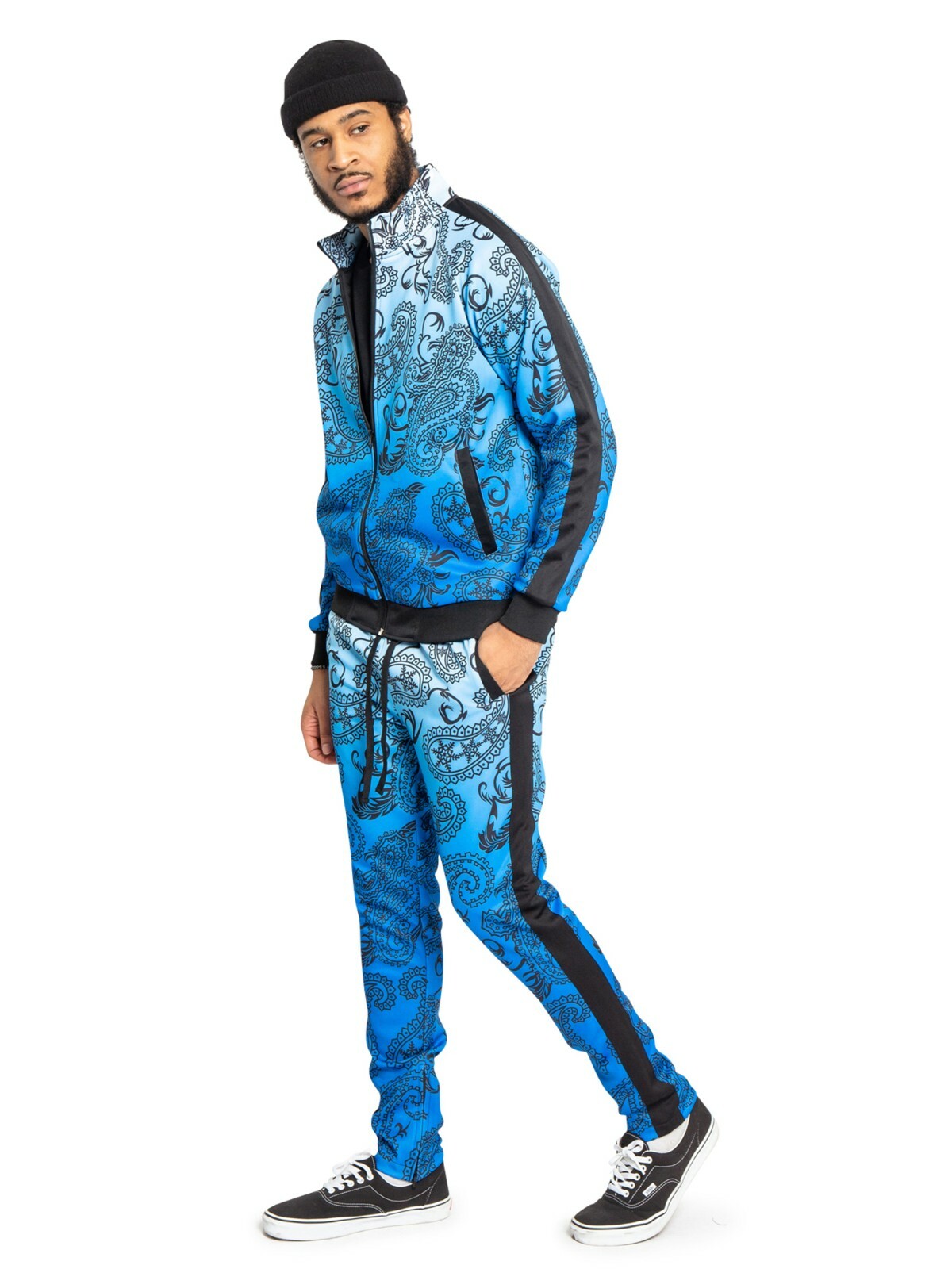 Men's Paisley Gradient Ombre Track Suits 2 Piece Sweatsuit Set S~5XL ...