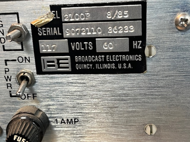 Working - Broadcast Electronics BE 2100P series ventage audio cart ...