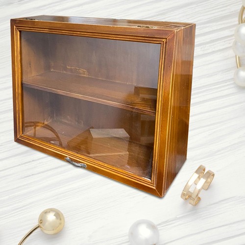 Wooden Storage Cabinet Desktop Display Rack Showcase Multifunction ...