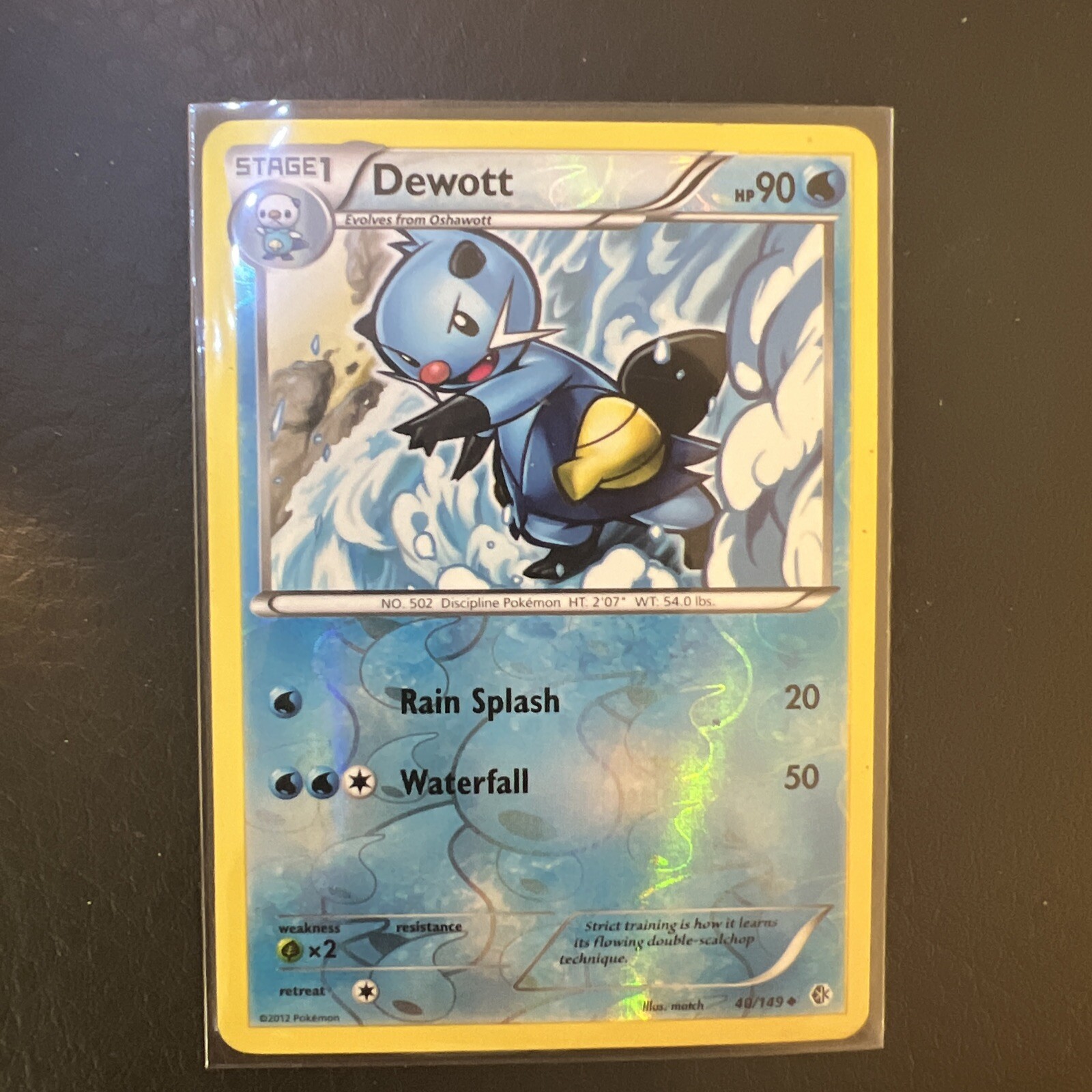Dewott 40/149 Reverse Holo Boundaries Crossed Pokemon Card 2012 | eBay