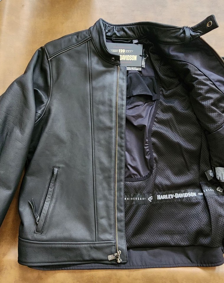 OEM Men's Harley Davidson 120th Anniversary Revelry Leather Jacket ...