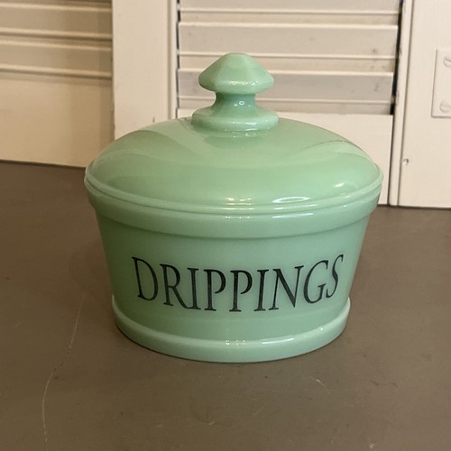 Mosser Jadeite Glass Drippings Jar with Lid | eBay