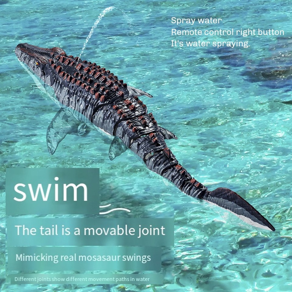 2.4G RC Dinosaur Toys for Kids, RC Water Toys RC Boat with Lightfor9775 ...