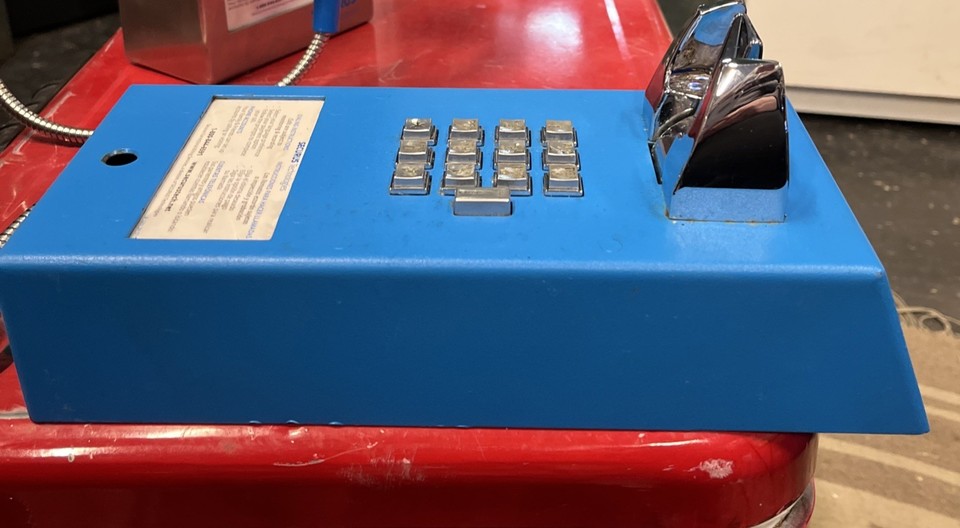 Secures Inmate Prison Jail Courtesy Telephone Wall Phone Blue | eBay