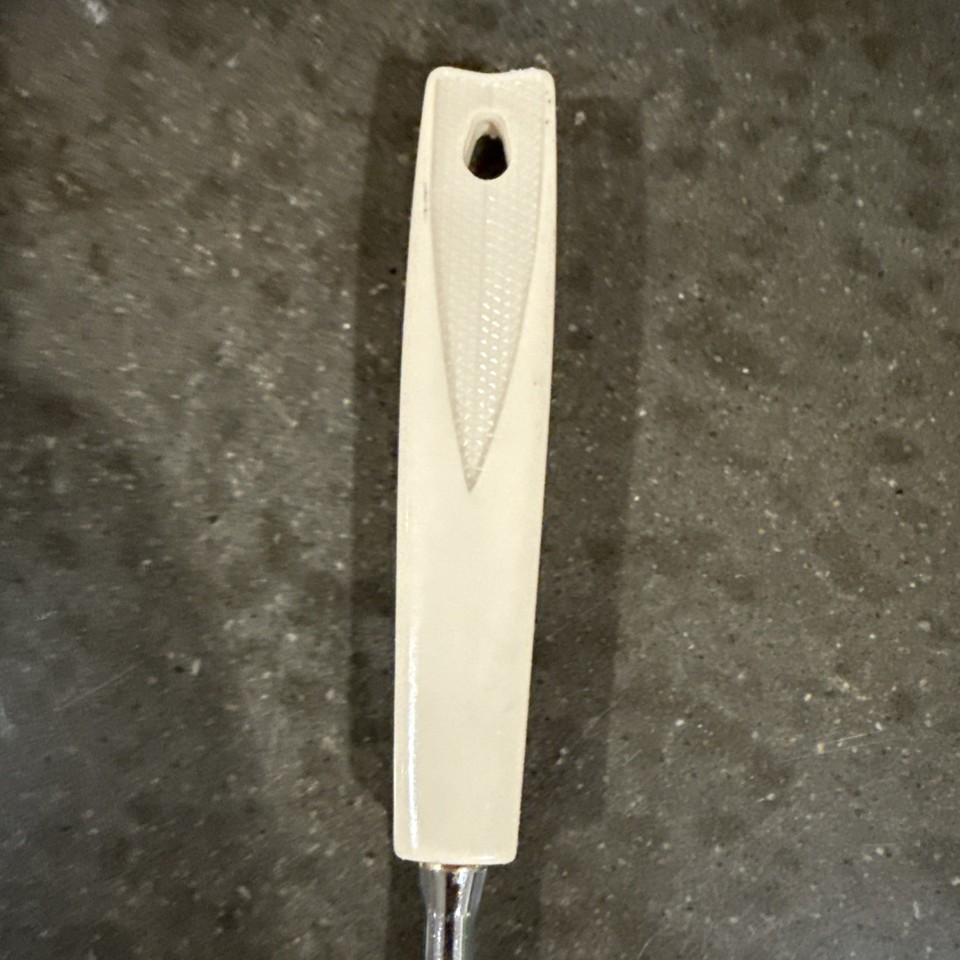 Vintage Ekco Angled Slotted Spatula Turner White/cream Handle. | eBay
