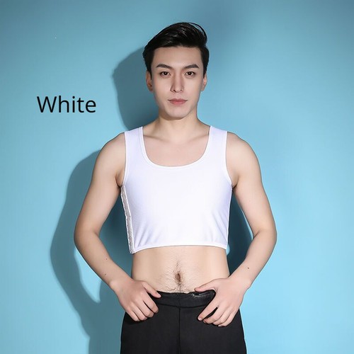 Men Buckle Chest Breast Binder Undershirt Hide Gynecomastia Vest Tank ...