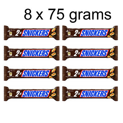 8 x SNICKERS 2Pack Hazelnuts & Nougat Chocolate Bars 8 x 75g 2.7oz | eBay