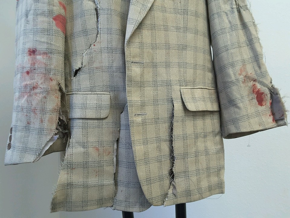 Zombie Jacket 1990s Bloody Costume WALKING DEAD 38 R Blazer SHREDDED ...