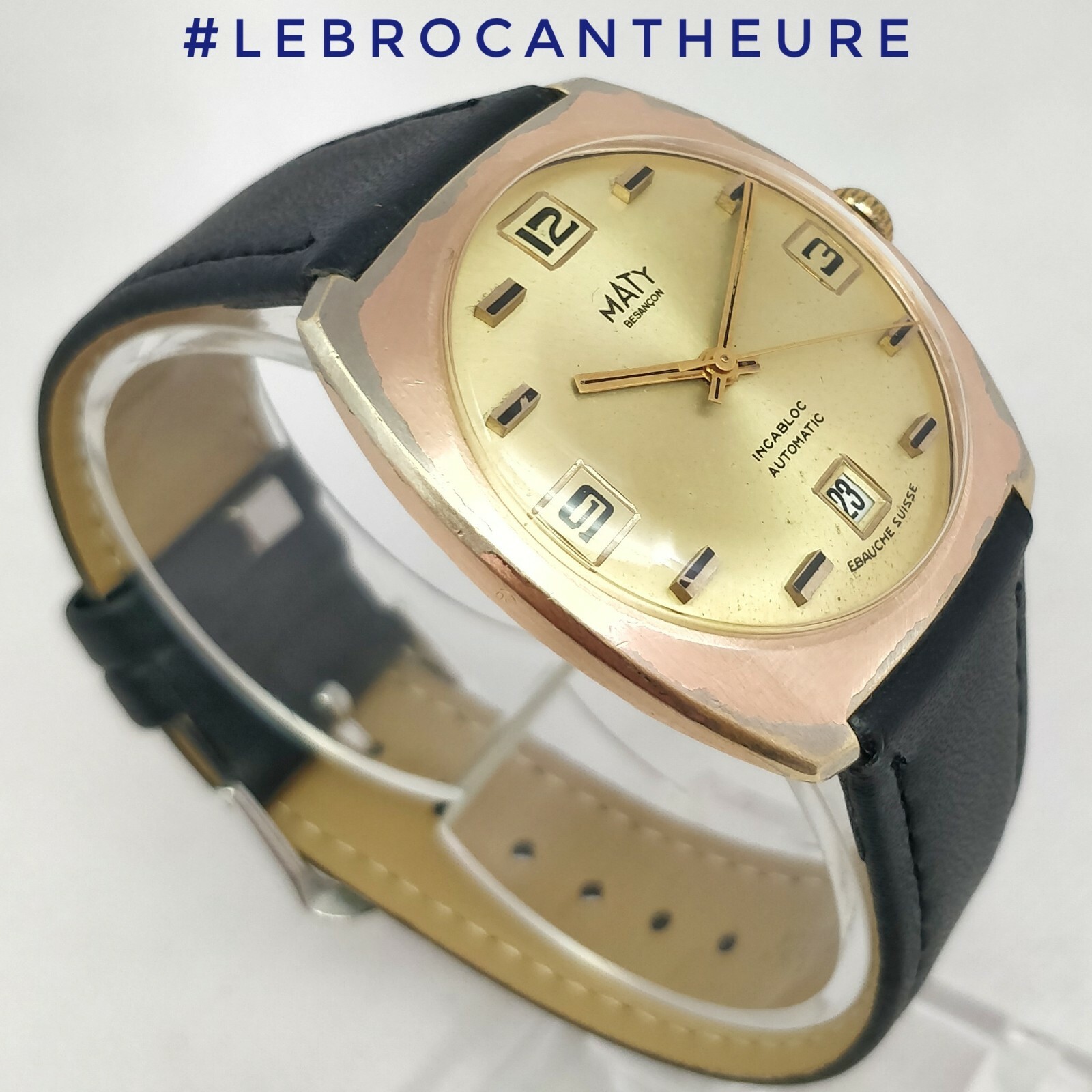 Maty Besançon 35mm 1970s Automatic ETA 2783 Lebrocantheure Montre ...