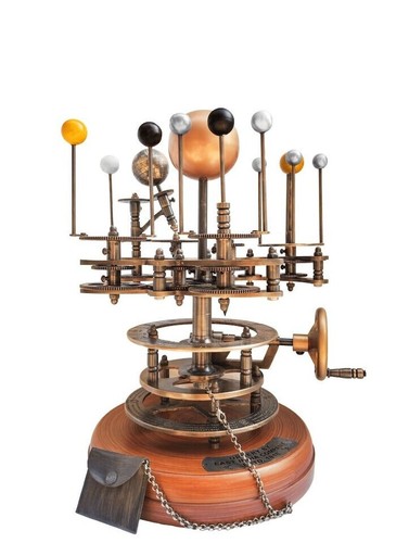 Handmade Working Brass Orrery With Wooden Base Solar System Model For ...