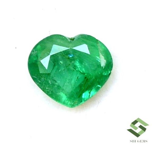 6.25x7 mm Certified Natural Emerald Heart Shape Cut 0.80 CTS Loose ...