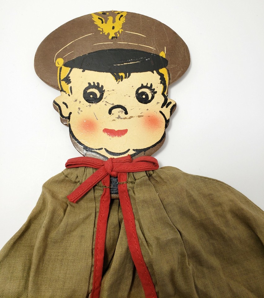 WWII Era Clothes Pin Character Laundry Bag Holder Military Officer Air ...