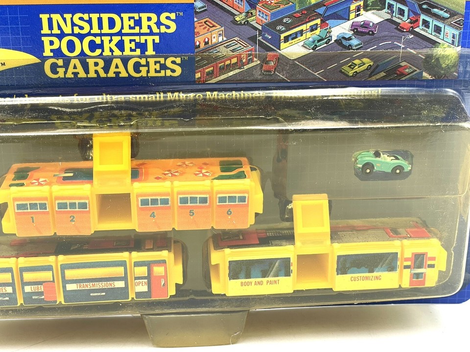 Micro Machines Insiders Pocket Garages Set Galoob 1989 #NIB Sealed OM ...