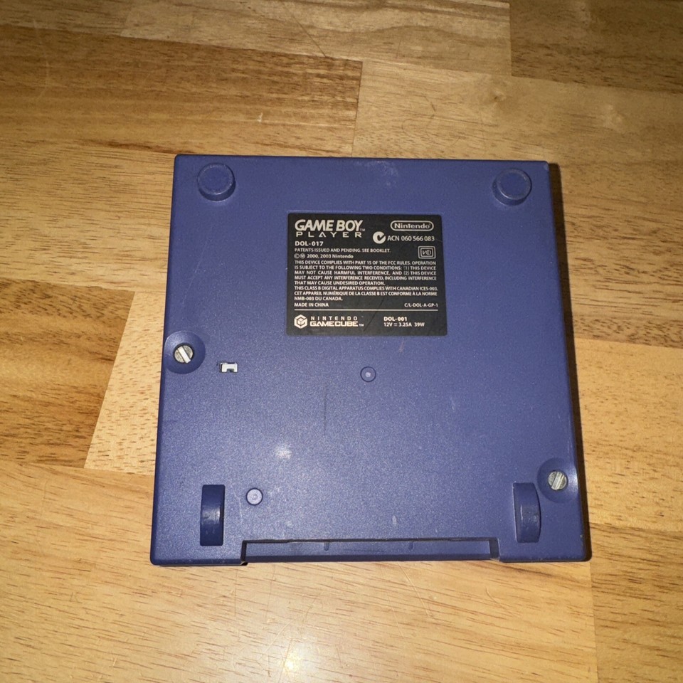 Nintendo Gamecube Gameboy Player Purple DOL-017 OEM No Start Up Disc ...