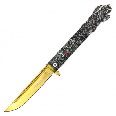 9.25" Highlander Pocket Knife - Gold | eBay