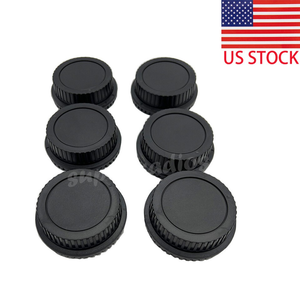 4 x Pairs Rear Lens Cover + Camera Body Front Cap for Canon EOS EF DSLR ...