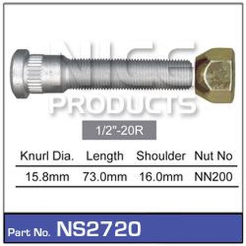 NICE Products Stud & Nut 1/2in.-20R NS2720 | eBay Australia