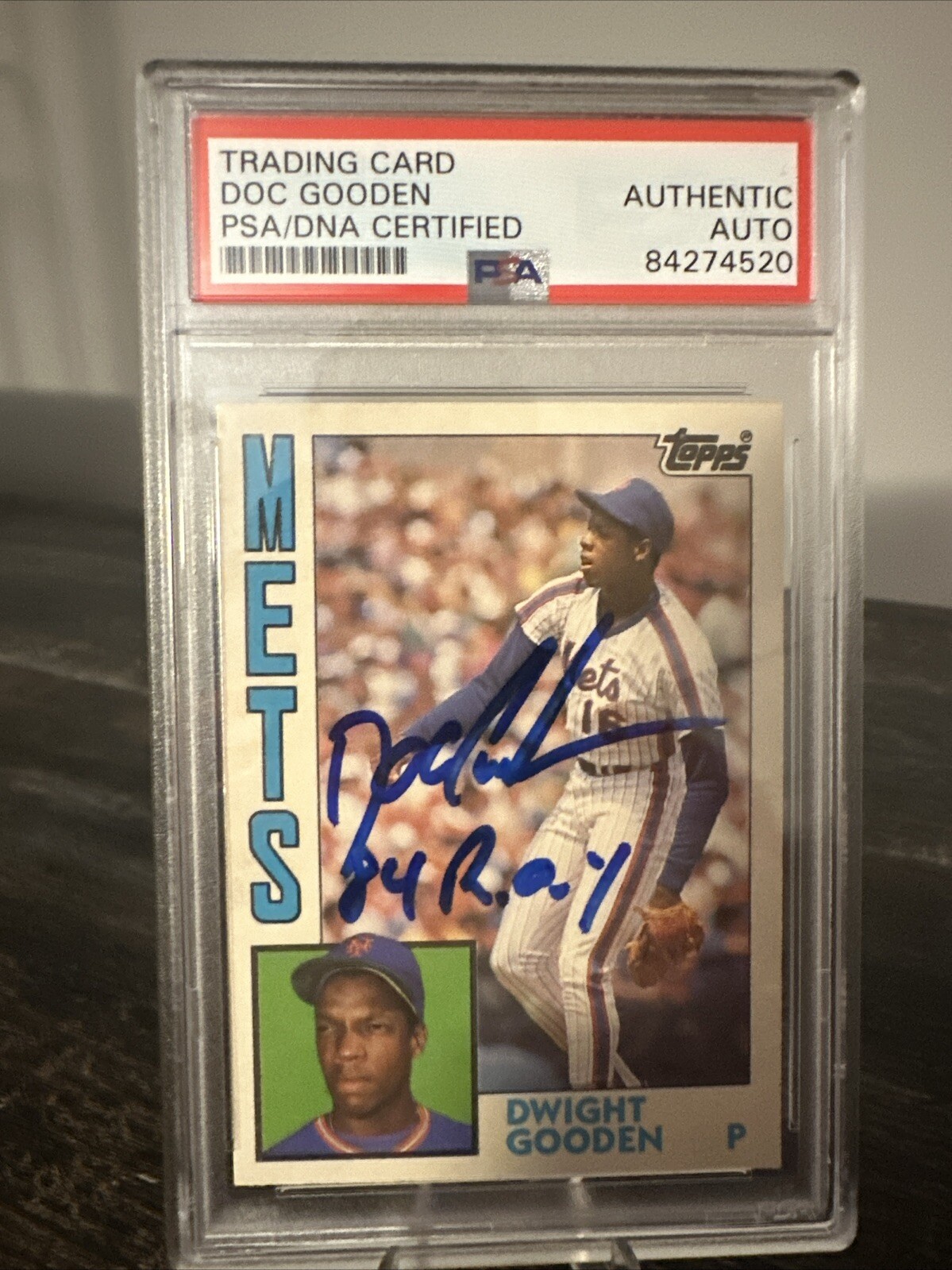 1984 Topps Traded #42 Dwight Gooden Signed Rookie Card Autograph RC ...