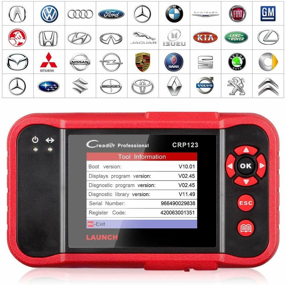 Check Engine OBD2 Scanner Transmission ABS SRS Code Reader Diagnostic ...