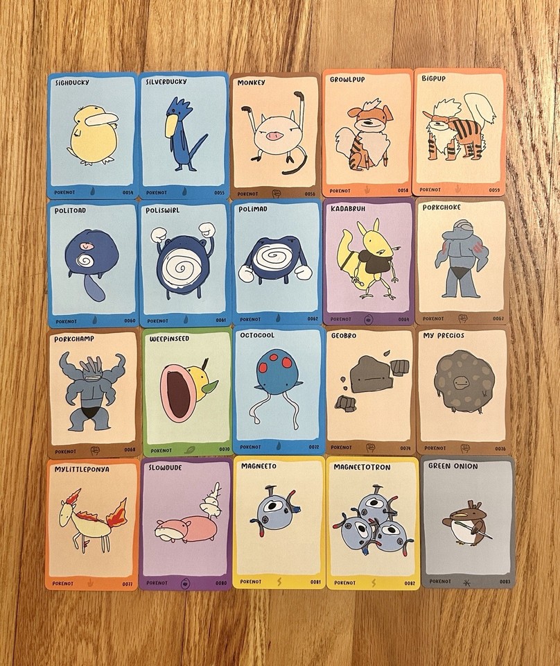 POKENOT 151 Pokémon Parody Cards Dysfunctional Passholder *Complete ...
