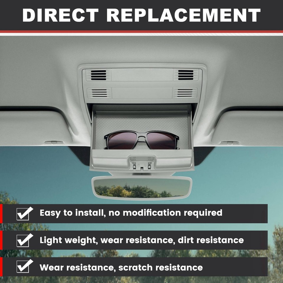 2X(5GG 868 837 Black Roof Storage Sunglasses Box Sun Glass Case ...