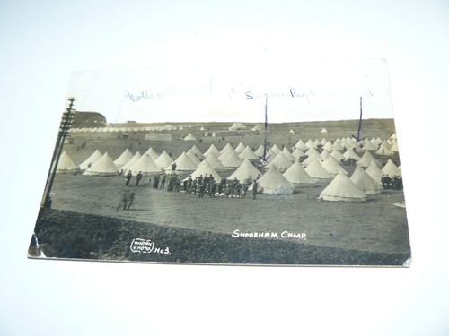 Shoreham Army Camp Real Photo Postcard Frank Gooch Suffolk Regiment ...
