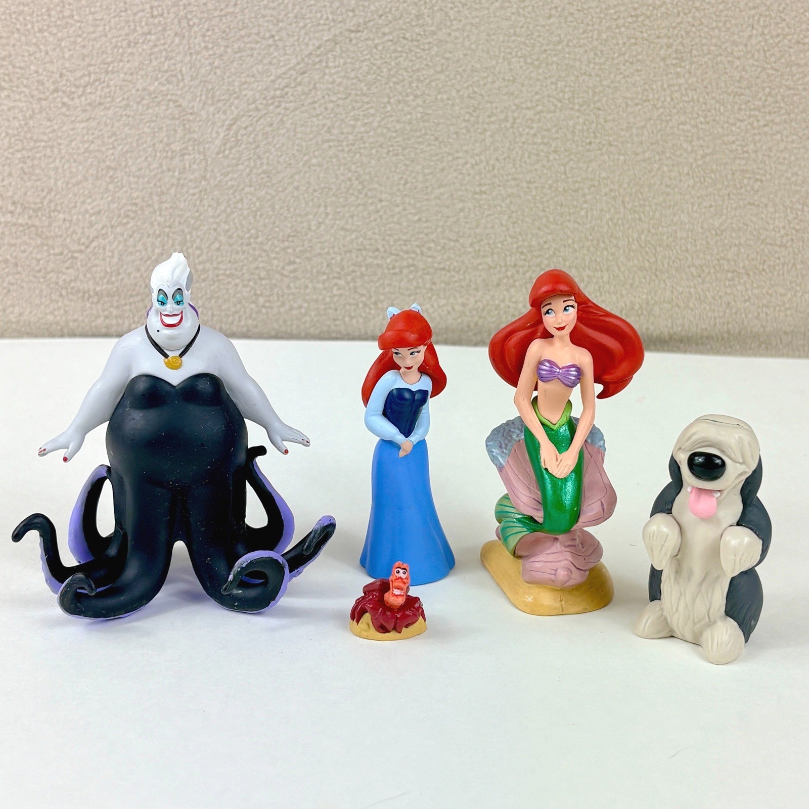 Set of Disney The Little Mermaid Figures or Cake Toppers Ariel Ursula ...