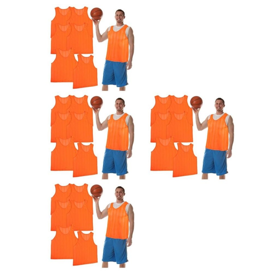 6 Pcs Vest Sports Athletic Tanks Women Soccer Pinnies Vests Orange | eBay