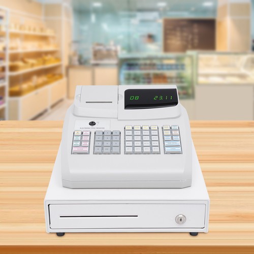 Electronic Cash Register Drawer 47 Key POS Casher Box Digital LED ...