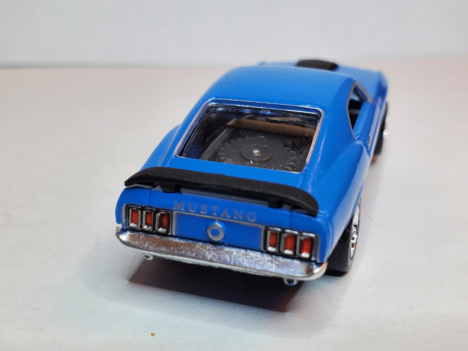 70 MUSTANG BOSS 429 AW CHASSIS TJET HO Slot CHROME WIRE RIM LETTERED ...