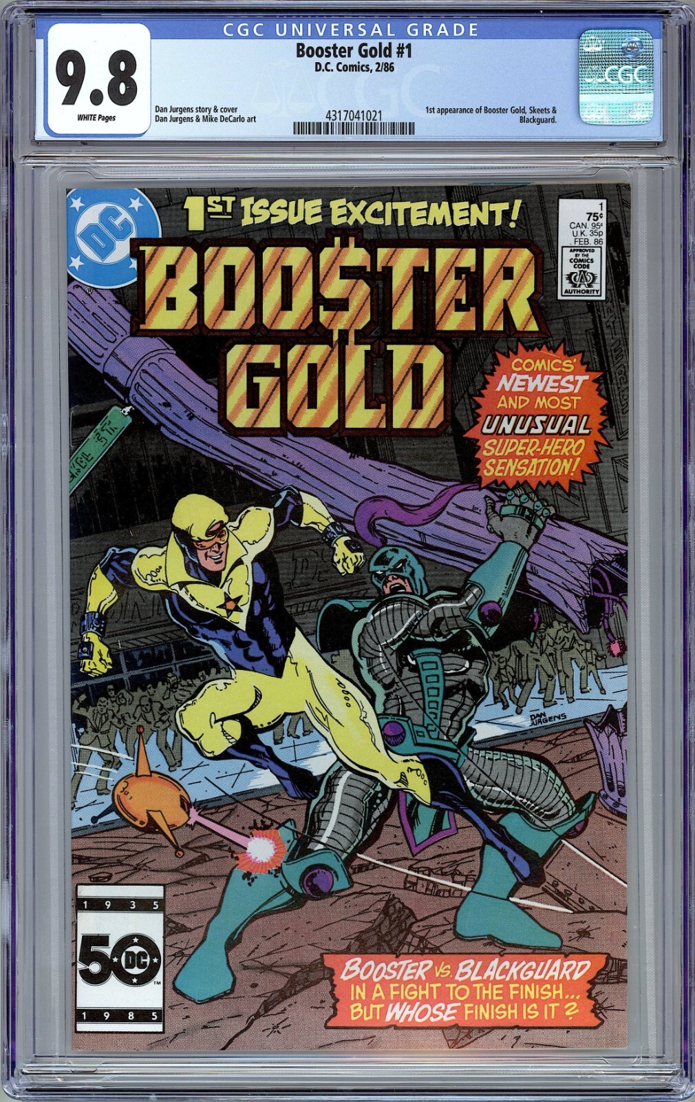 Booster Gold #1 CGC 9.8 (1986) 1st Appearance of Booster Gold & Skeets ...