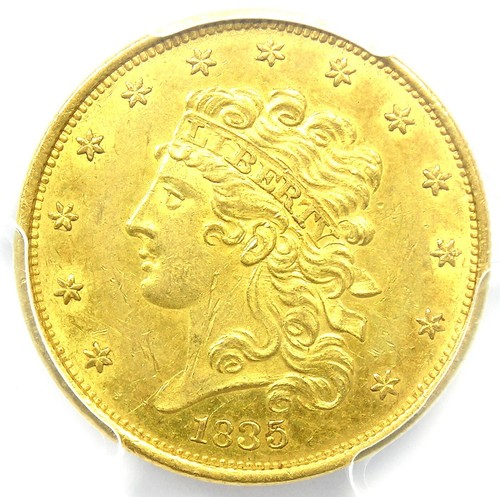 1835 Classic Gold Half Eagle $5 Coin - Certified PCGS AU58 - $5,250 ...
