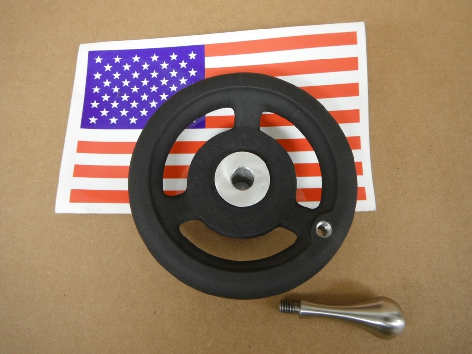 IMPROVED Bridgeport mill part FINE FEED HANDWHEEL M1413 cast aluminum 5 ...