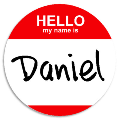 Hello My Name Is Daniel - 25 Pack Circle Stickers 3 Inch - Custom ...