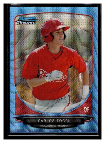 2013 Bowman Chrome #BCP165 Carlos Tocci Blue Wave Refractor | eBay