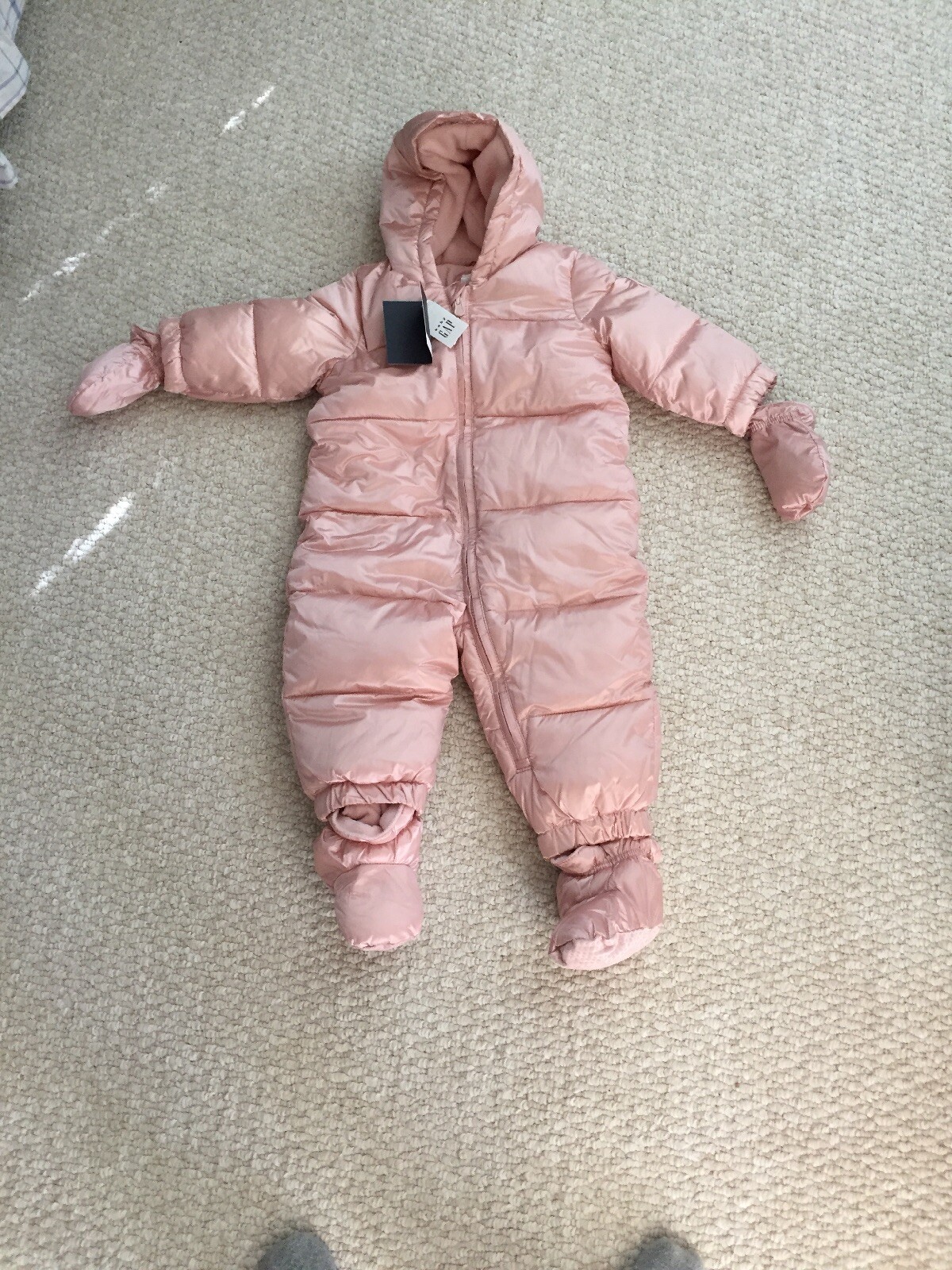 NWT GAP Baby Girl Fleece Lined Snowsuit 0-6 Mo | eBay