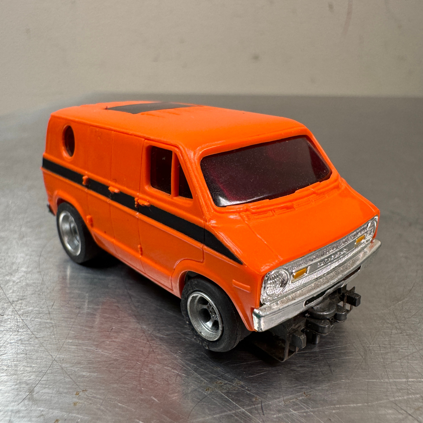 Vtg AURORA AFX Dodge Van HO Slot Car ORANGE - WORKING | eBay
