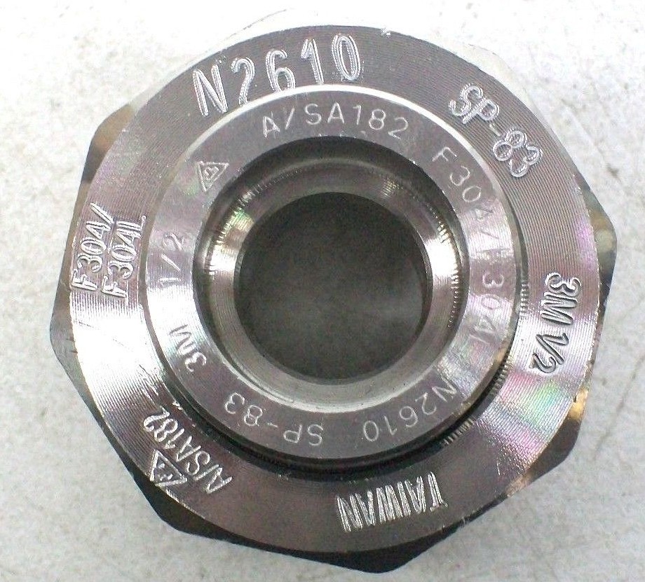 (2)*NEW* 1/2" SS F304L/F304 Union Stainless Steel SOCKET WELD FITTING ...