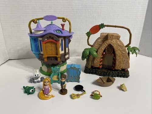 Disney Animators Collection Littles Micro Playsets Rapunzel & Moana | eBay