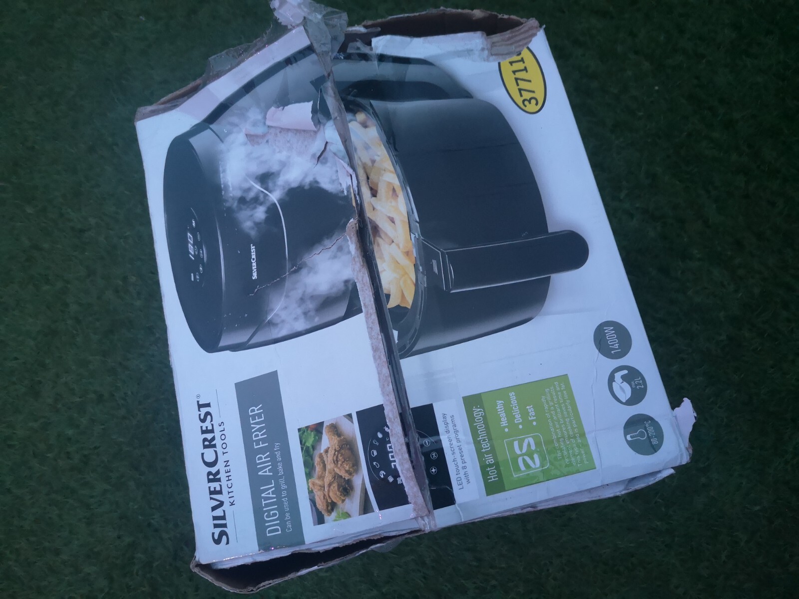 Silvercrest 2.2L Digital Air Fryer Black 1400W 200 C Brand NEW Read ...