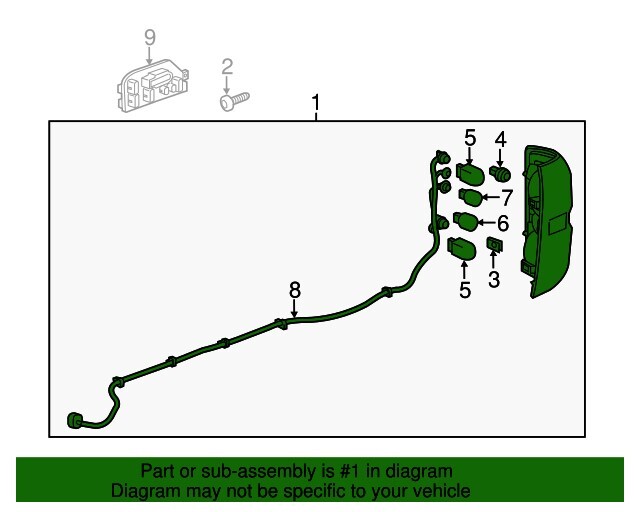 NEW OEM GM Driver Side Tail Light Lamp 23431875 Silverado 14-18 Sierra ...